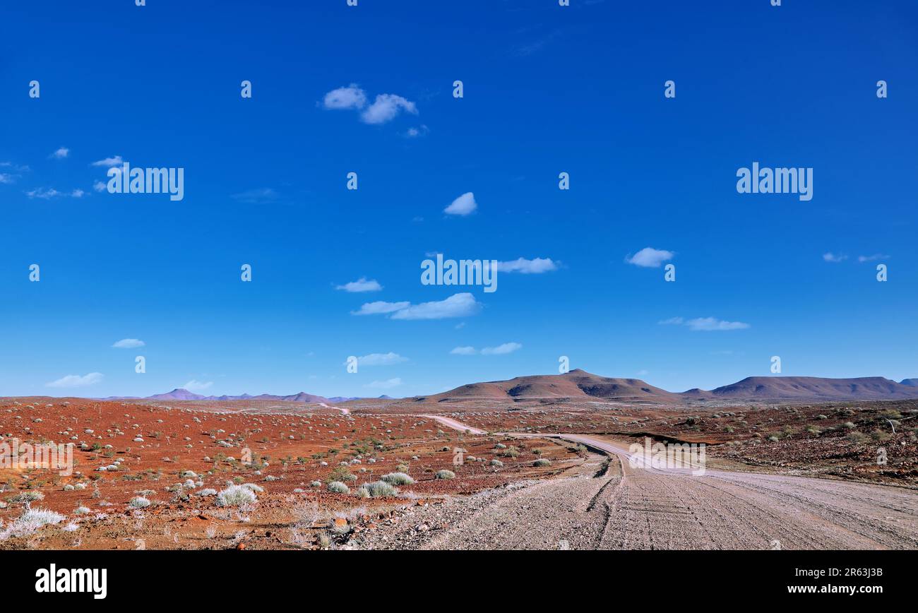 Street and landscape in the north of Namibia Stock Photo - Alamy