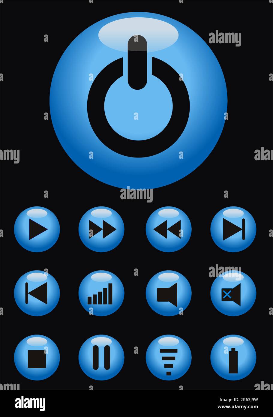 vector web button aqua style Stock Vector Image & Art - Alamy