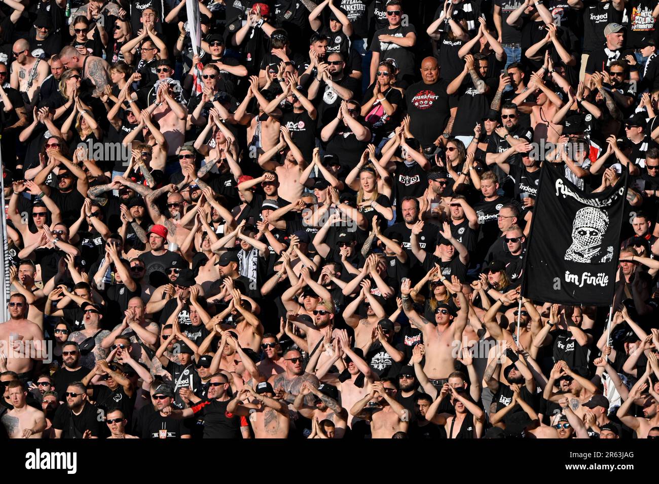 Fan block, fans, SGE Eintracht Frankfurt, 80th DFB Cup final, DFB Cup ...