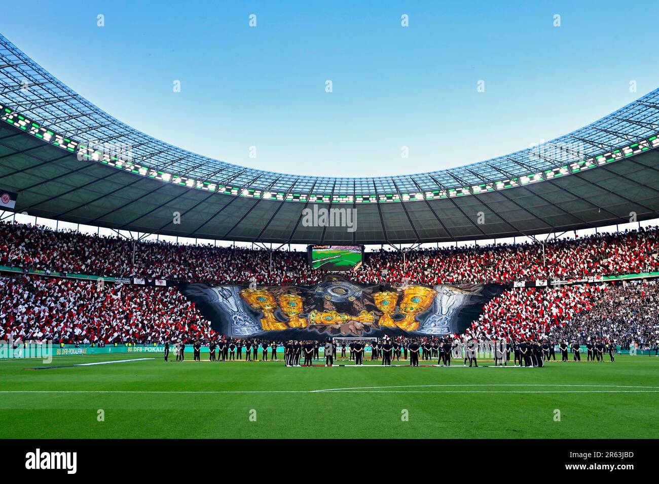 Choreography, choreo, fan block, fans, SGE Eintracht Frankfurt, 80th ...