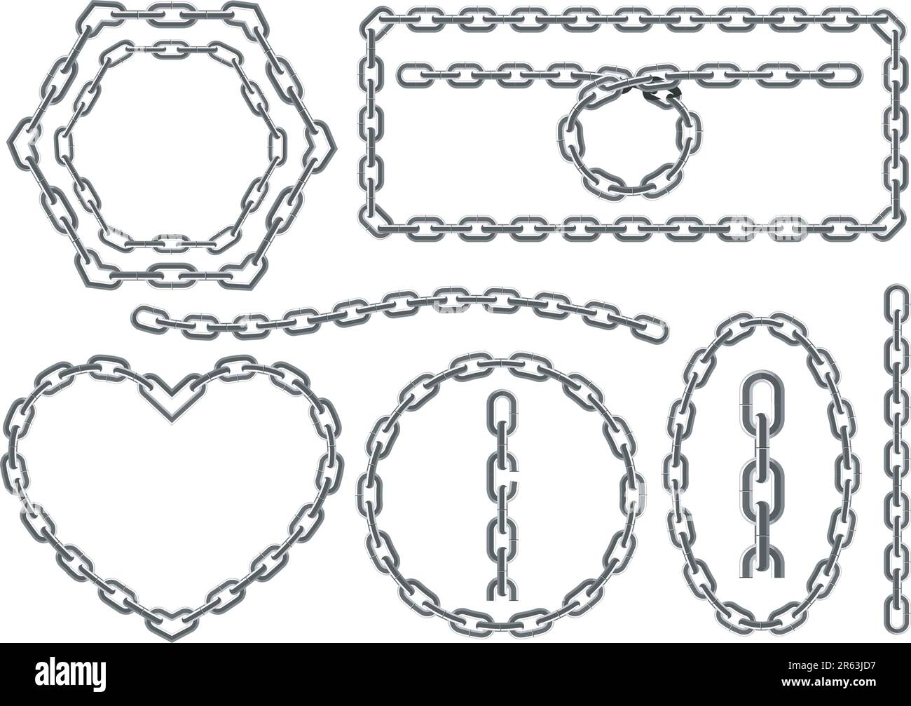 Metal Chain frames isolated on the white Stock Vector Image & Art - Alamy