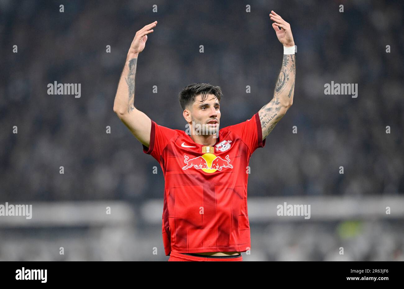 Dominik Szoboszlai (17) RasenBallsport Leipzig RBL asks spectators to ...
