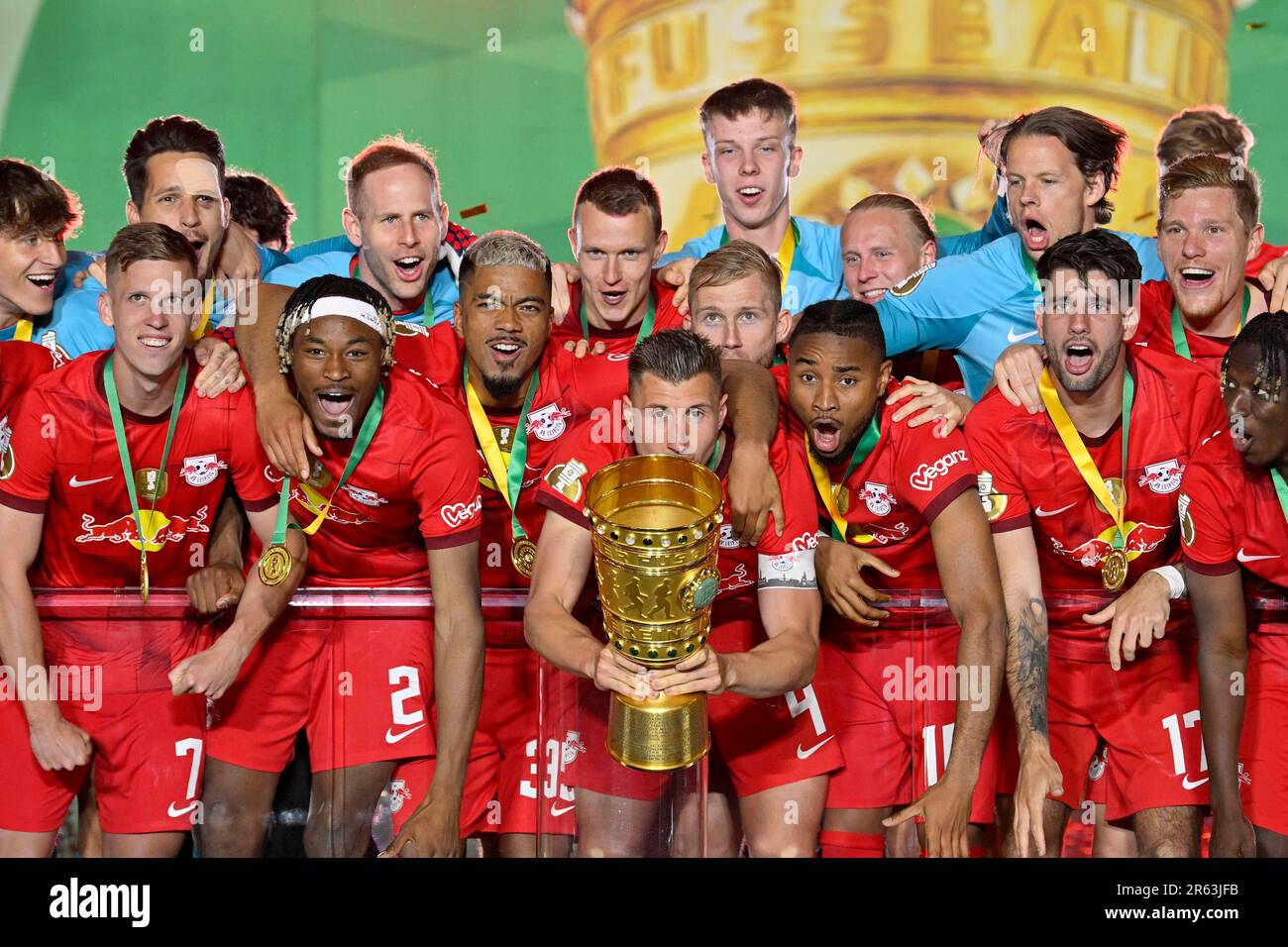 Cup presentation and award ceremony, Dani Olmo (07) RasenBallsport ...