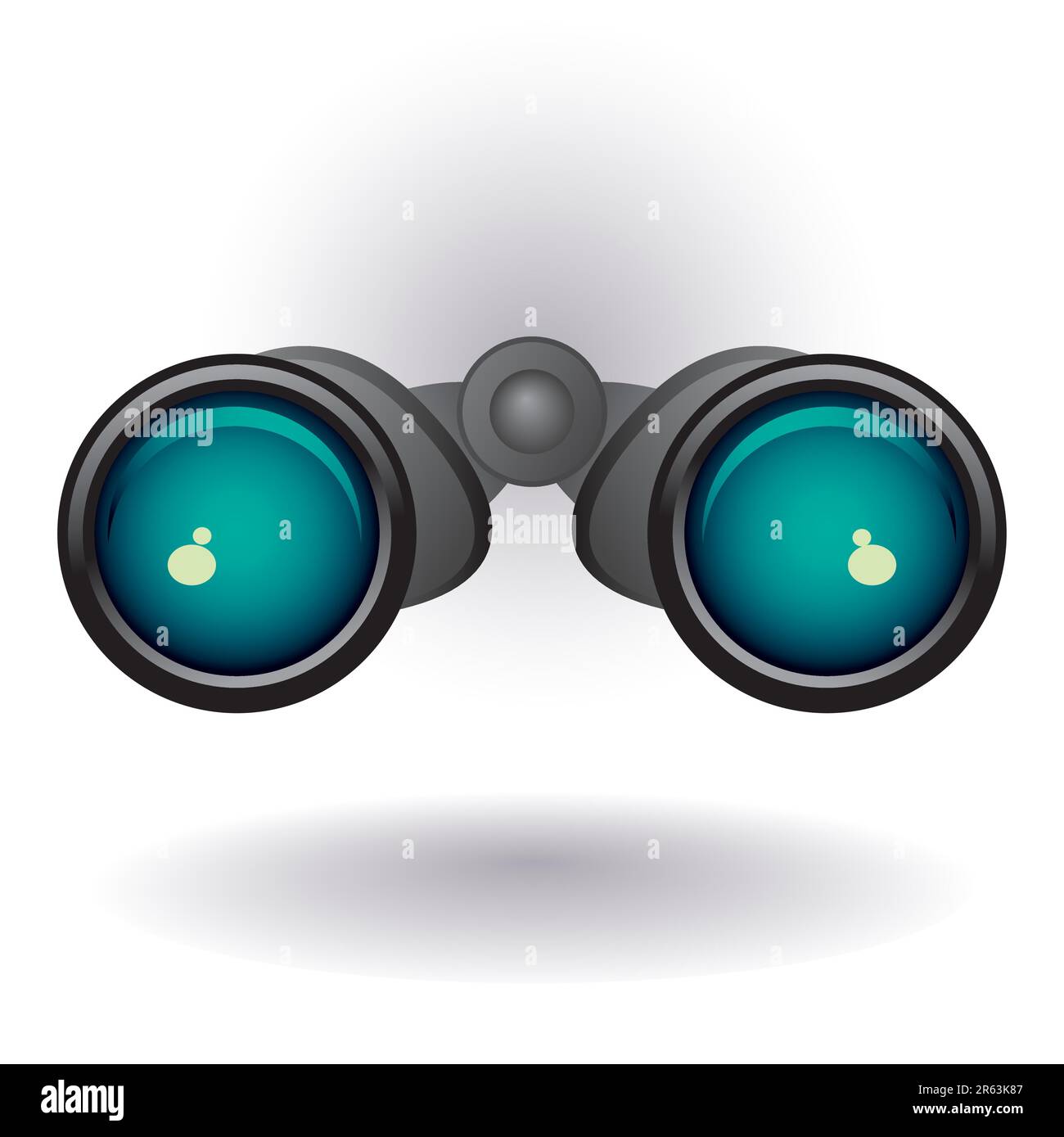 Black binoculars on white background Stock Vector Image & Art - Alamy