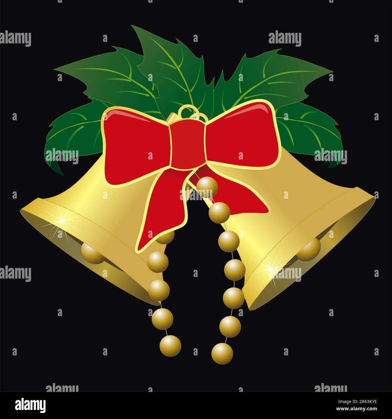 vector illustration of christmas bells Stock Vector Image & Art - Alamy