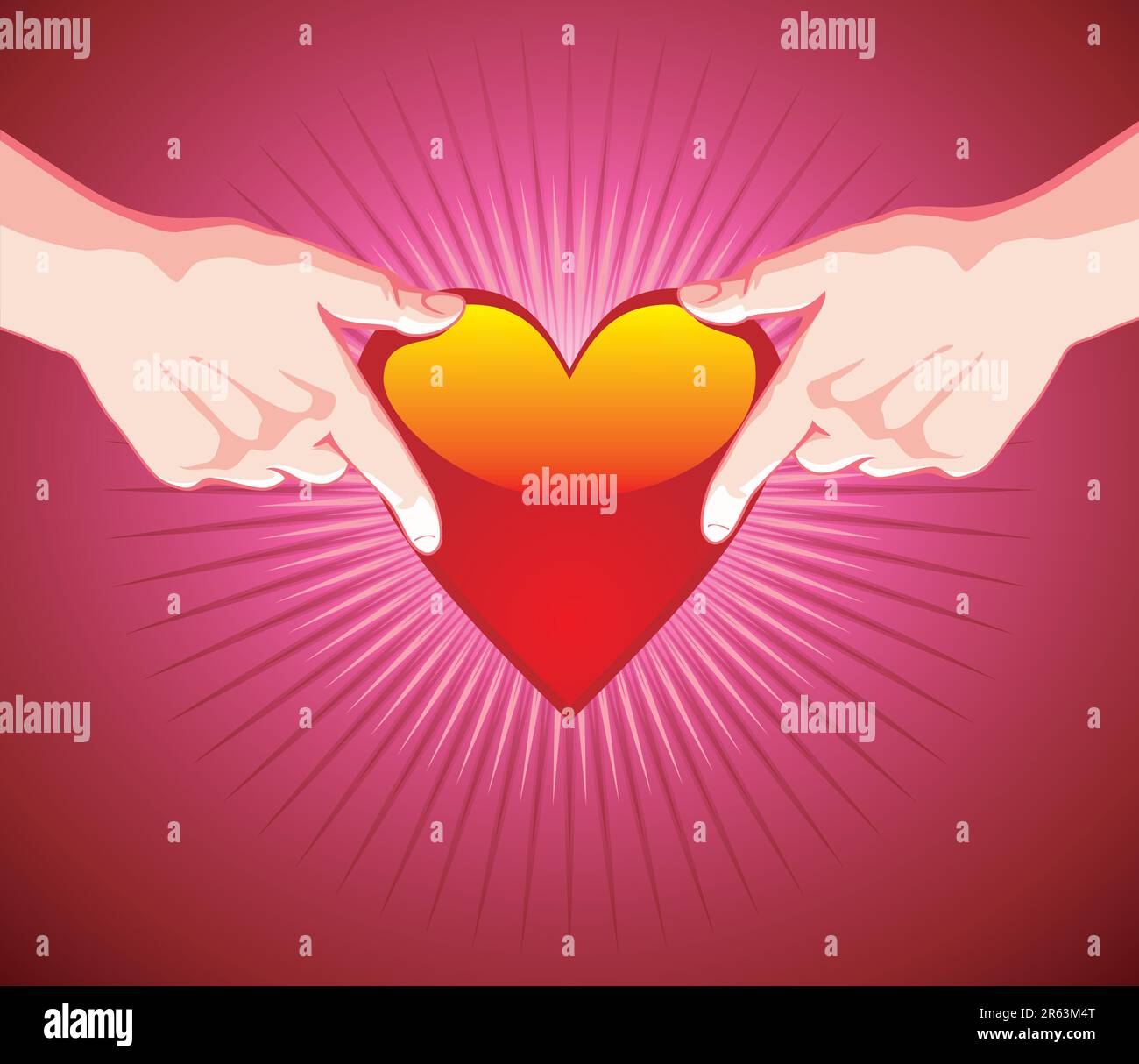 Man holding up love sign Stock Vector Images - Alamy