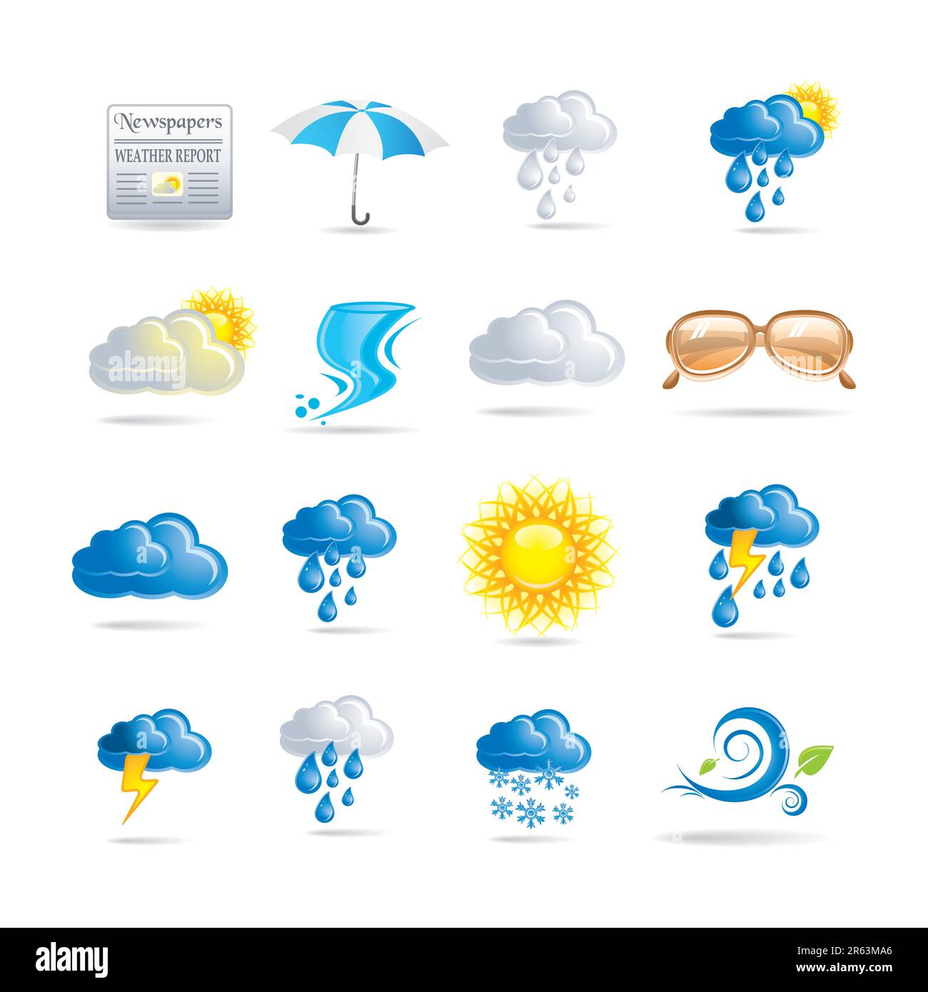 Weather icon set Stock Vector Image & Art - Alamy