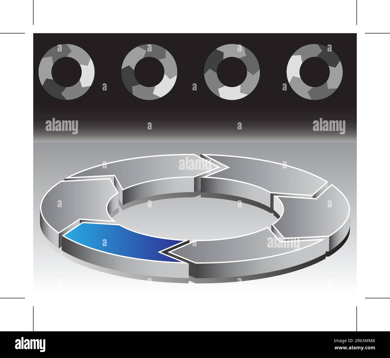 Circle chart six Stock Vector Images - Alamy