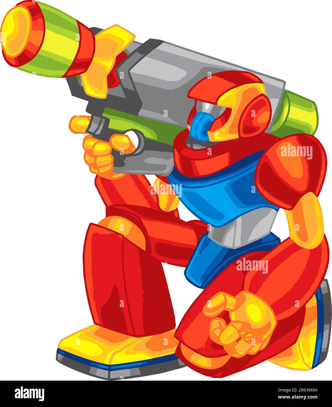 Cartoon illustration iron robot Cut Out Stock Images & Pictures - Alamy