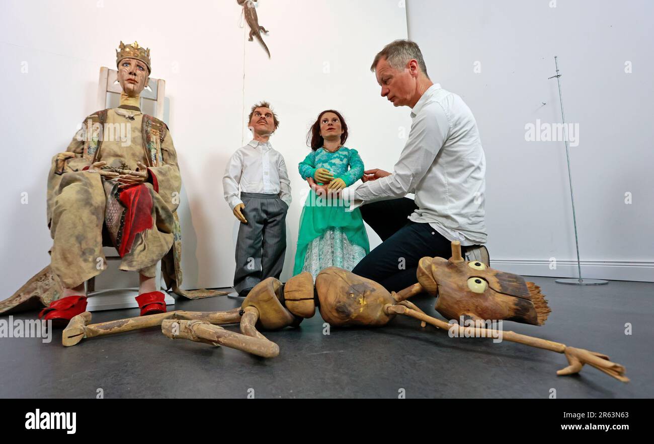 Magdeburg, Germany. 06th June, 2023. Theater puppets like these are ...