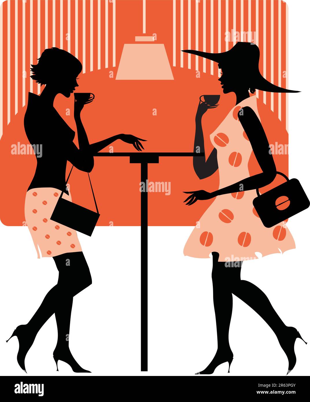 Two ladies 2 ladies Stock Vector Images - Alamy