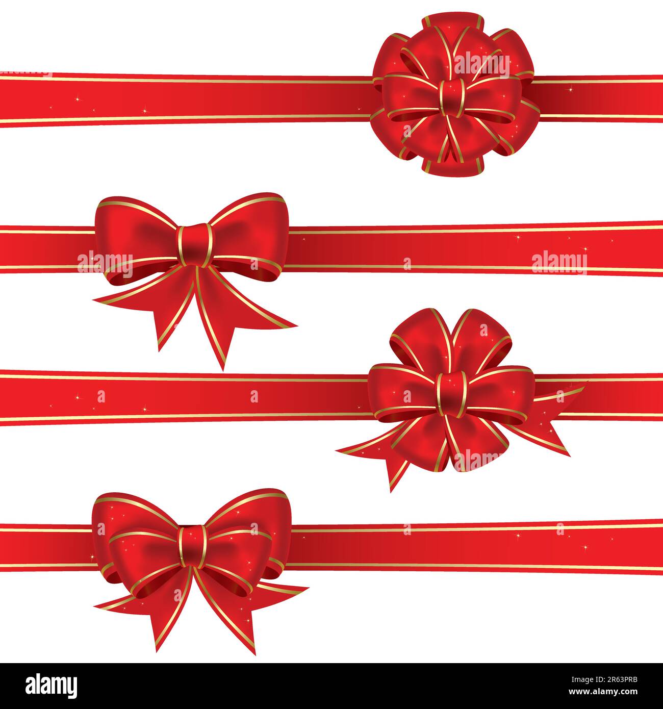 Red ribbon bows set Stock Vector Images - Alamy
