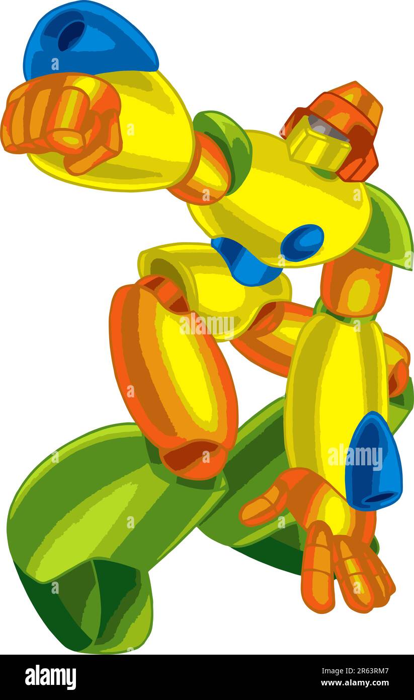 a vector illustration of a colorful robot Stock Vector Image & Art - Alamy