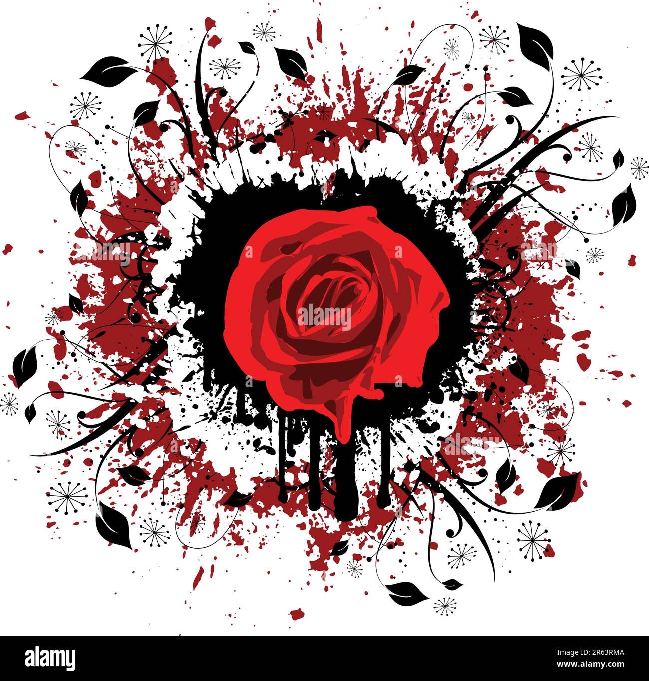 Rose on love Stock Vector Images - Alamy