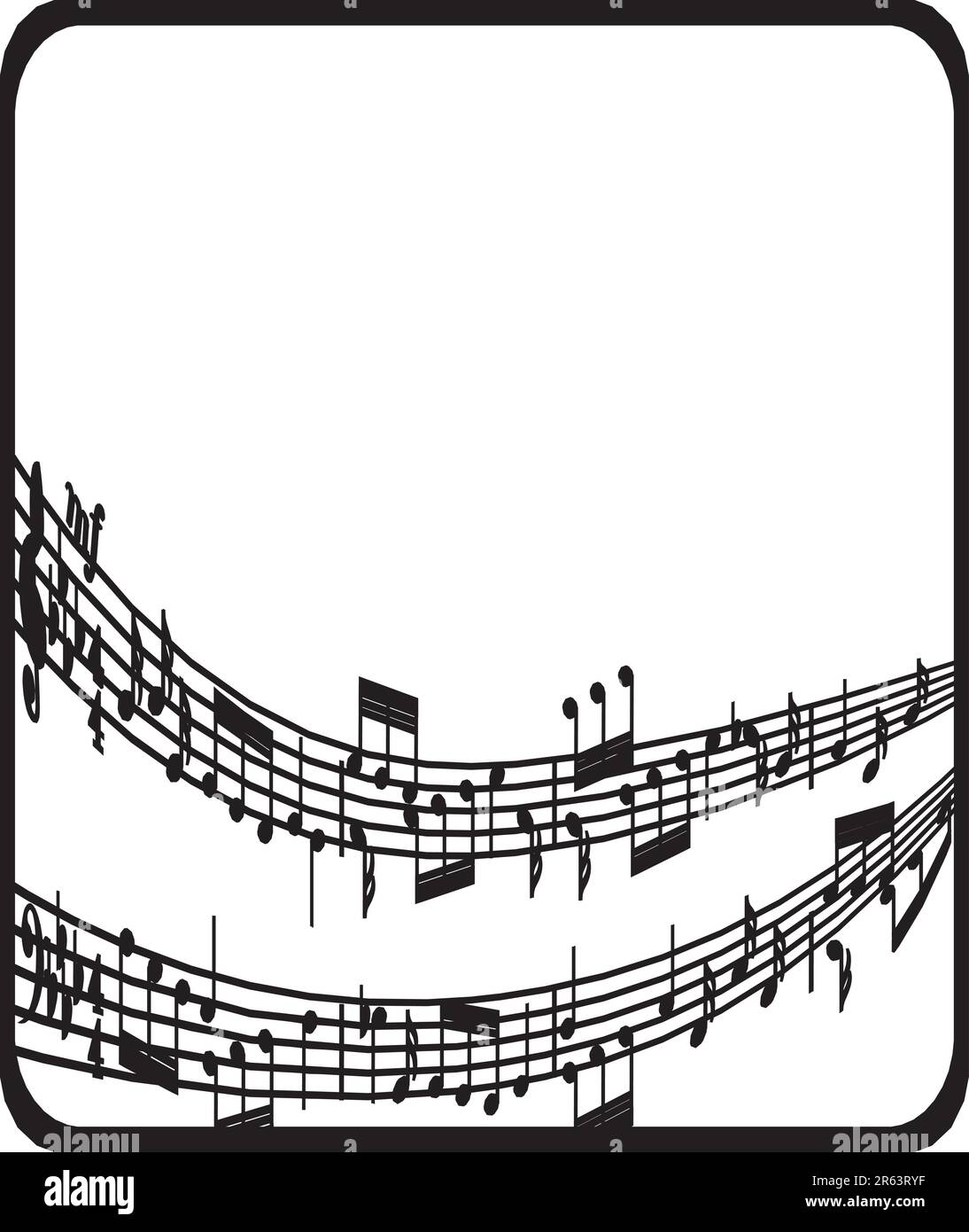 music background with different notes on the white Stock Vector Image ...