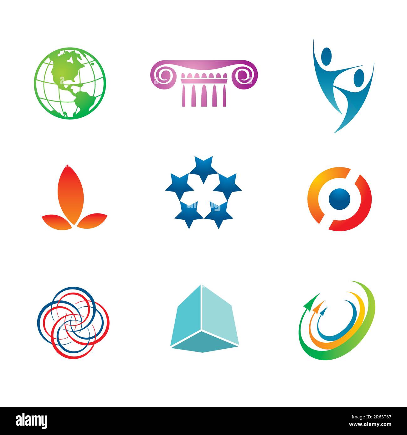 Set of corporate vector branding / logo templates. Just place your own ...