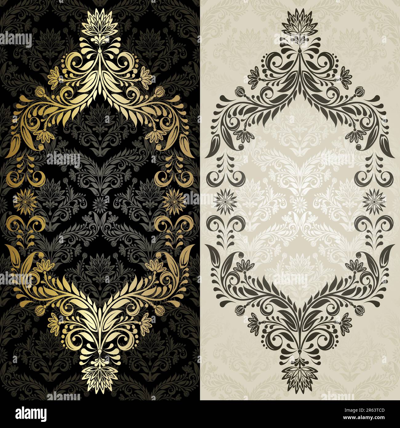 Gold And Black Pattern Wallpaper