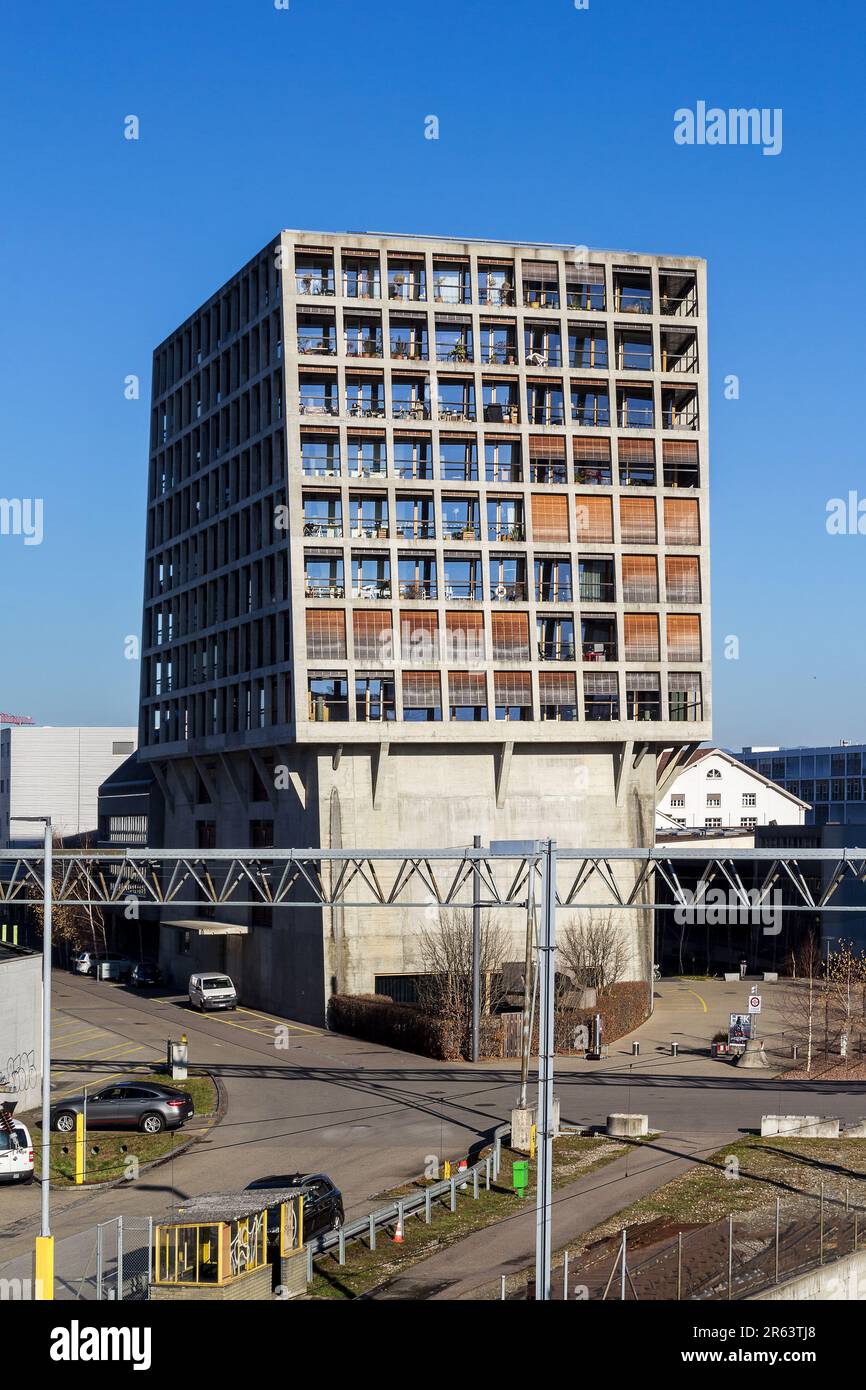 Basel, Switzerland - Dezember 13. 2021: The modern residential building ...