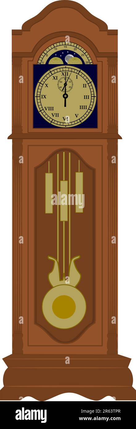A Grandfather clock with date Stock Vector Image & Art - Alamy