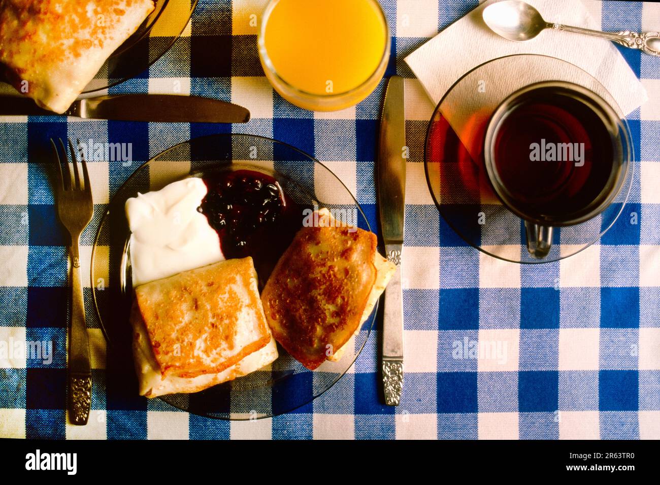 A breakfast at a B&B in Nida, Lithuania Stock Photo - Alamy