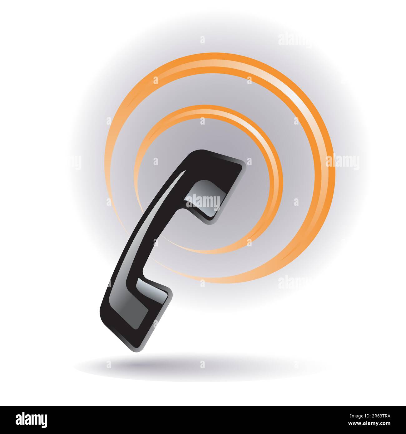 Phone icon orange hi-res stock photography and images - Alamy