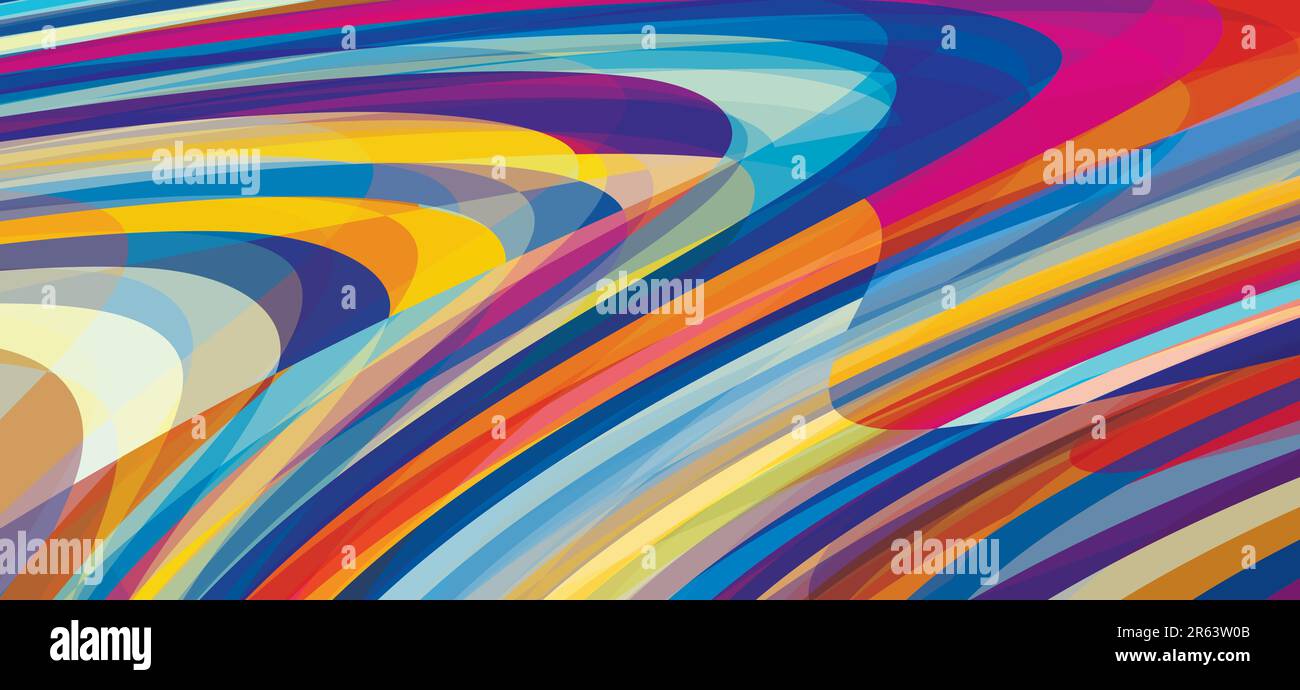 Artistic design bright colors background with twirl stripes. Vector ...