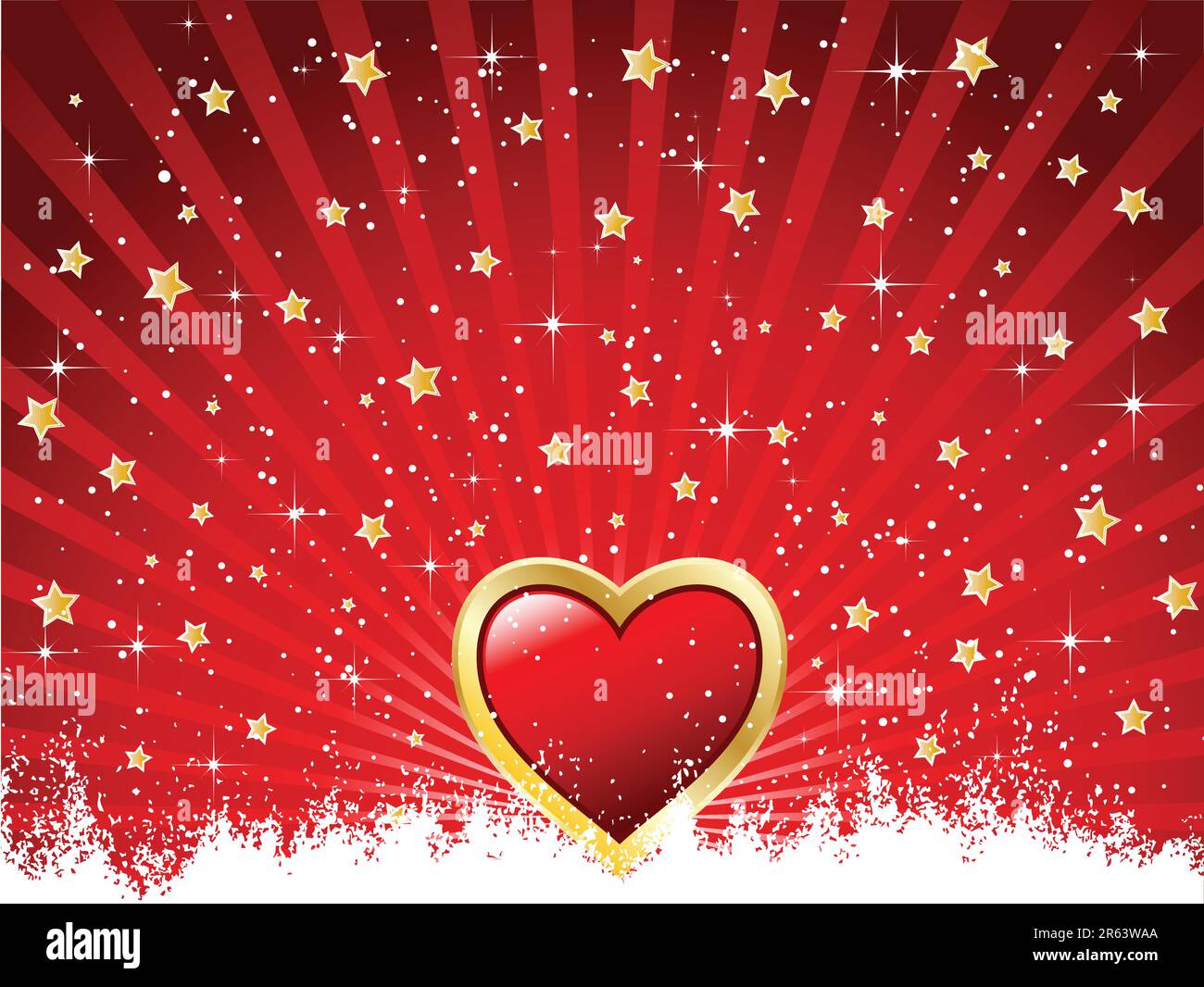 Valentines background with stars bursting out Stock Vector Image & Art ...