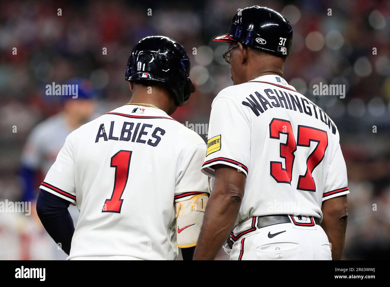 ATLANTA, GA - JUNE 06: Atlanta Braves third base coach Ron Washington ...