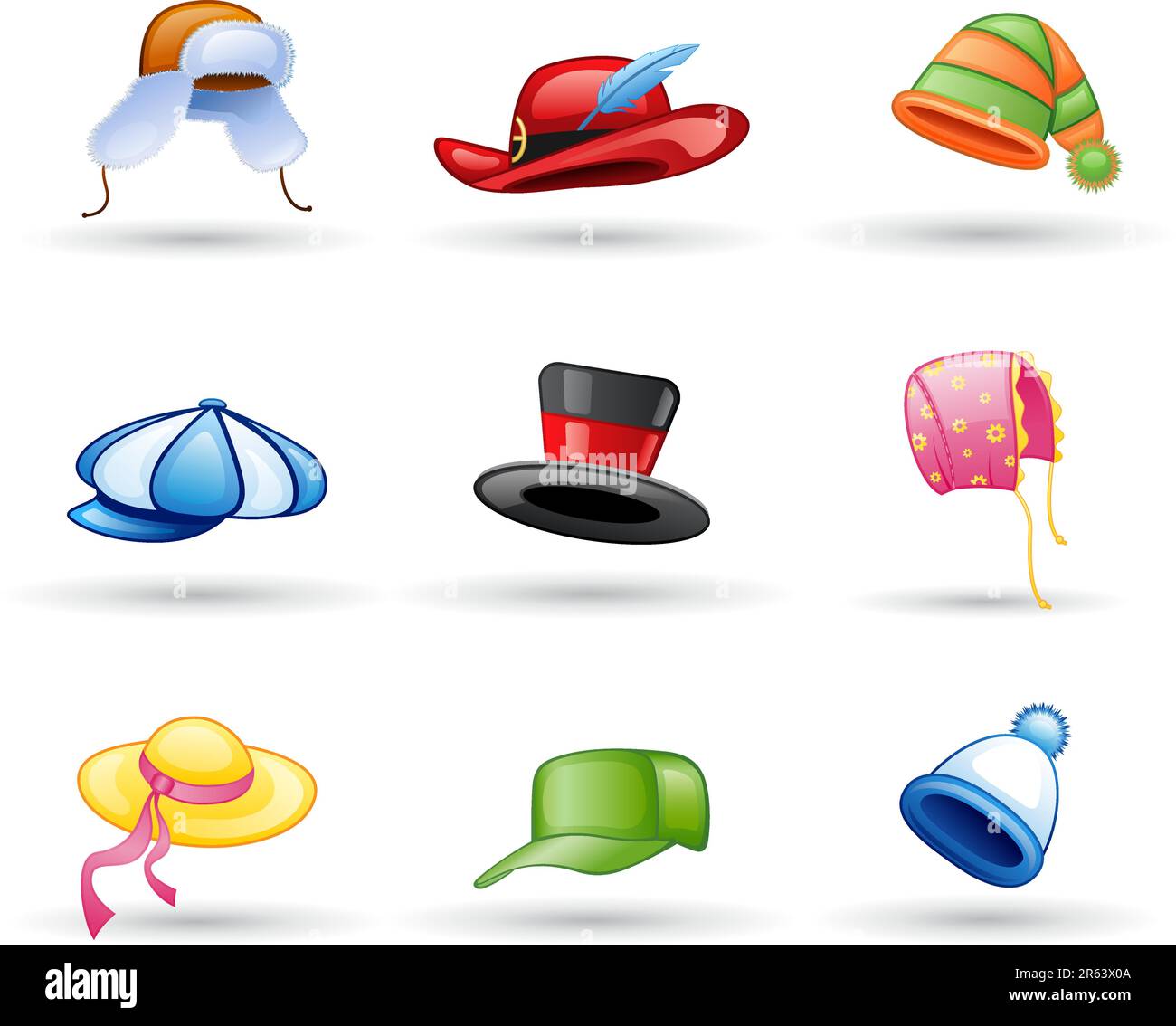 White cap on stripe Cut Out Stock Images & Pictures - Alamy