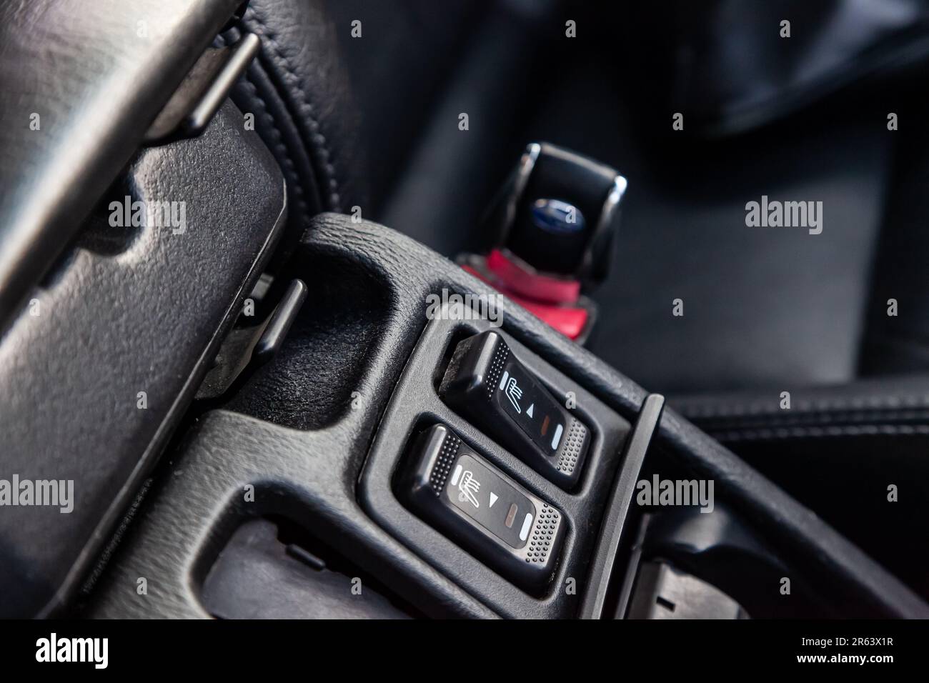 Heated seats buttons inside car. Seat heating buttons control panel in ...