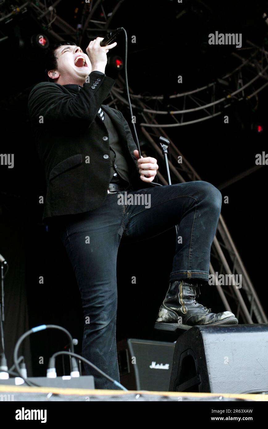 Gerard Way of My Chemical Romance performing at The Big Day Out music ...