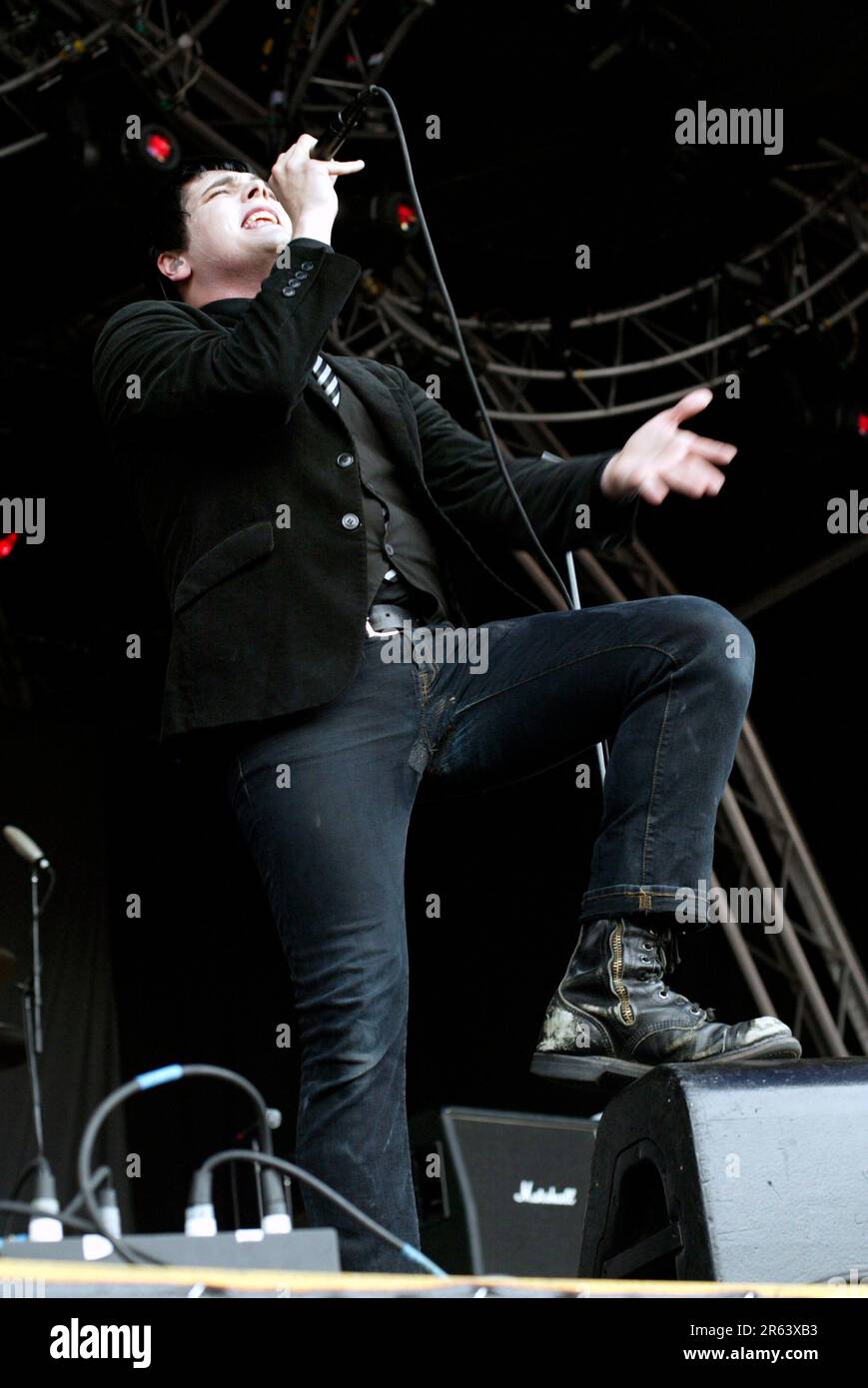 Gerard Way of My Chemical Romance performing at The Big Day Out music ...
