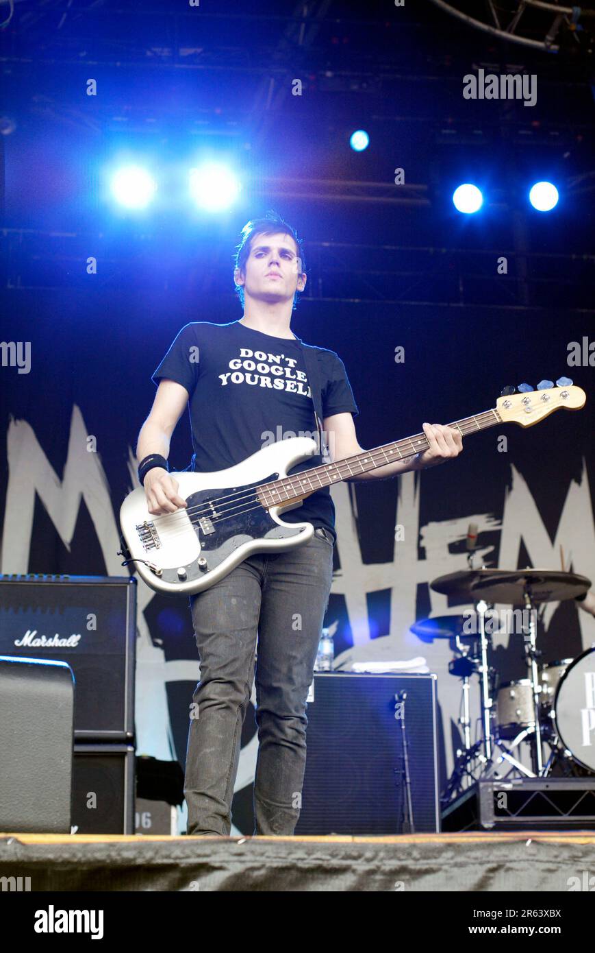 Mikey Way of My Chemical Romance performing at The Big Day Out music ...