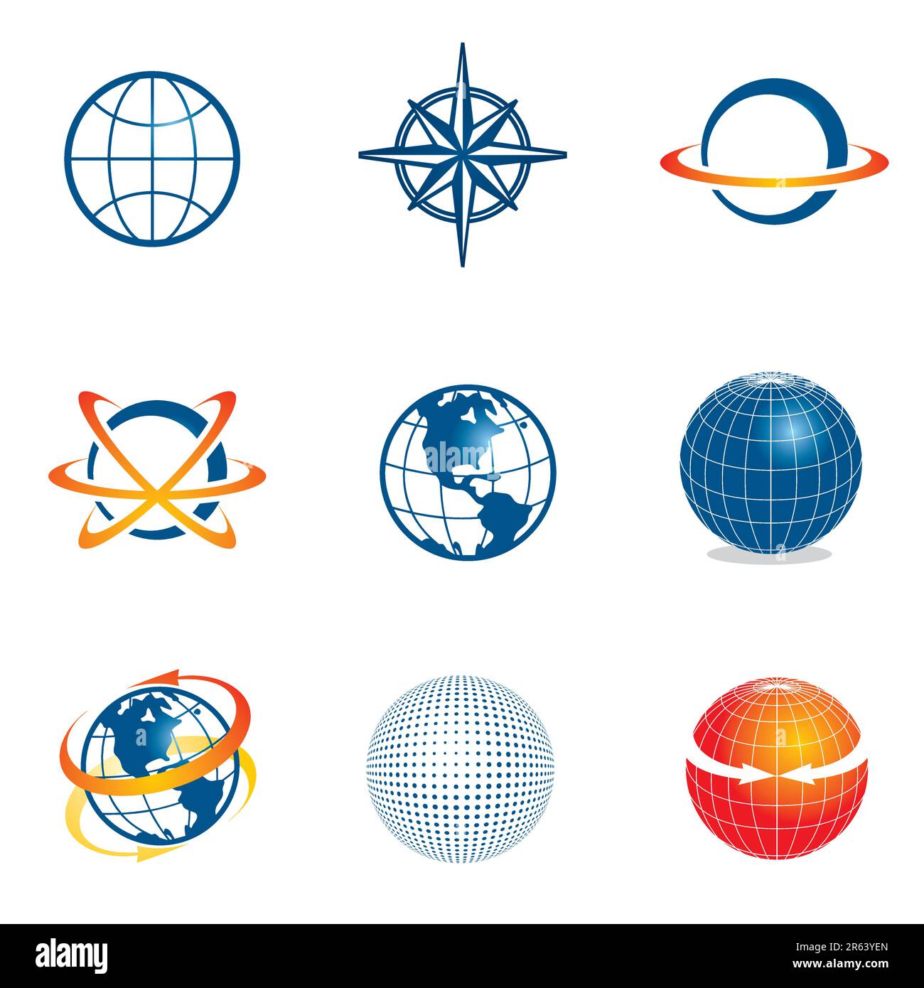 Set of corporate vector logo templates. Just place your own brand name ...