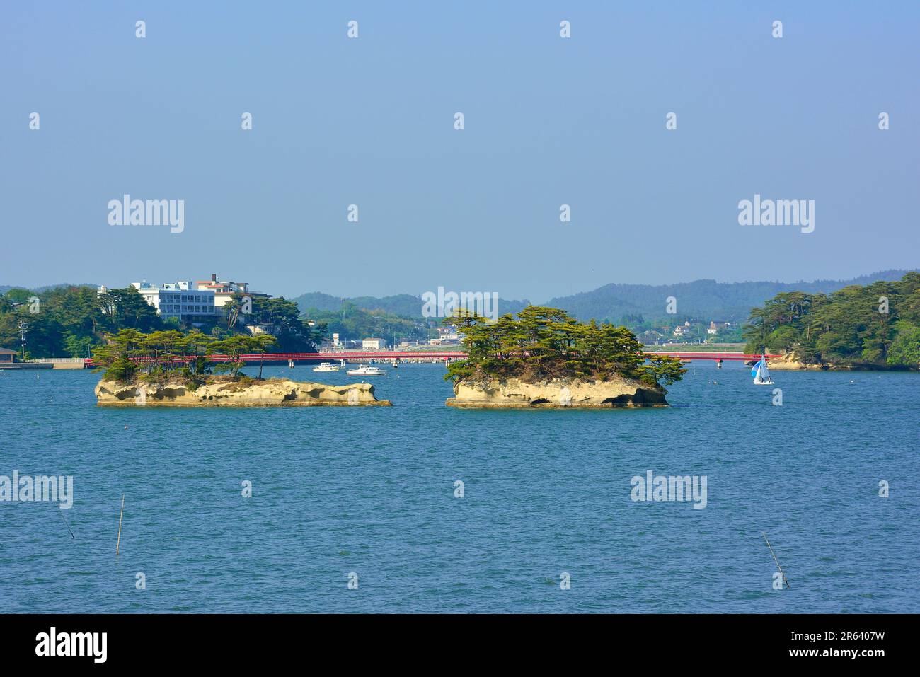 View of Matsushima Bay from Matsushima Seaside Park Stock Photo - Alamy