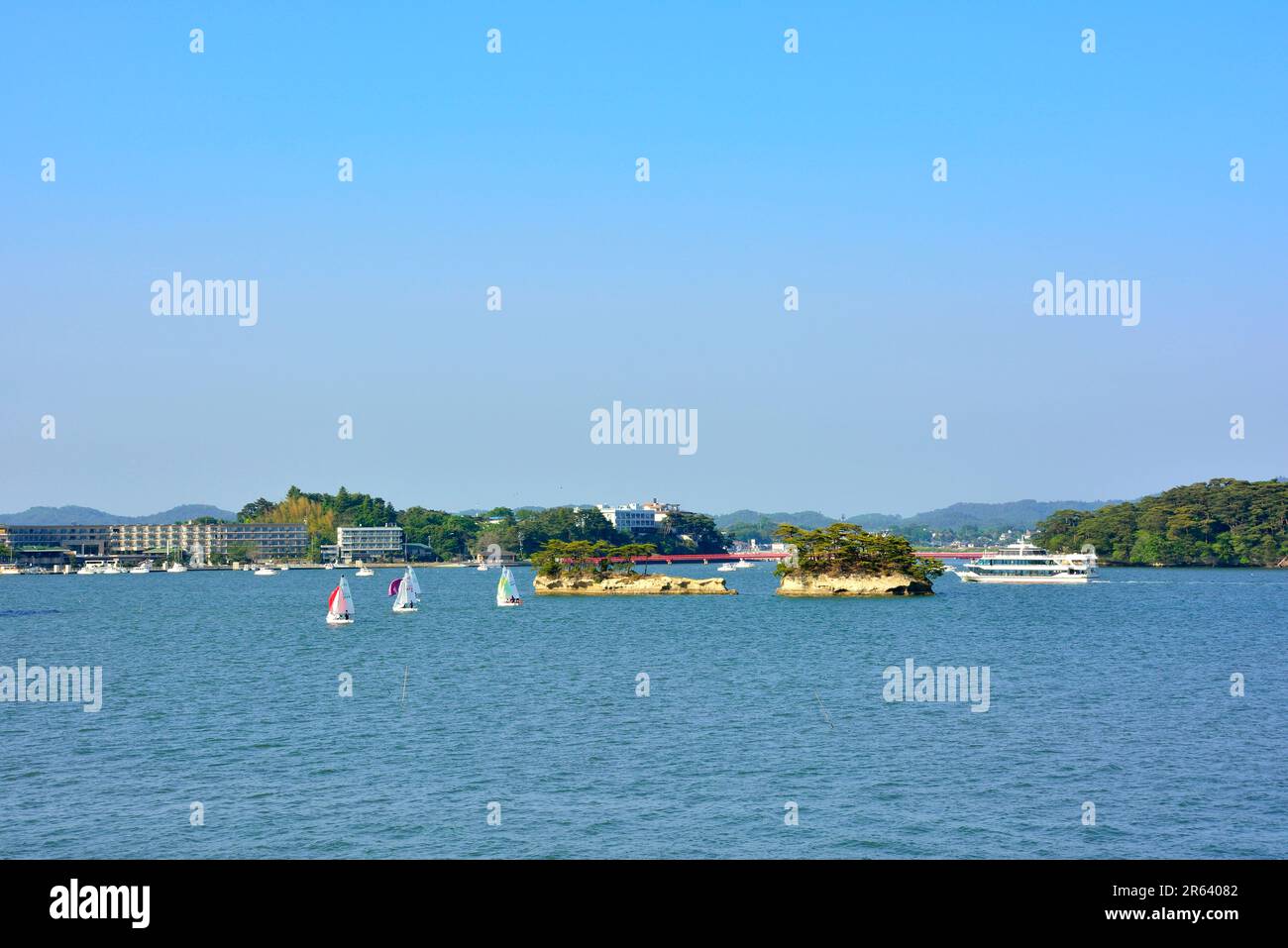 View of Matsushima Bay from Matsushima Seaside Park Stock Photo - Alamy