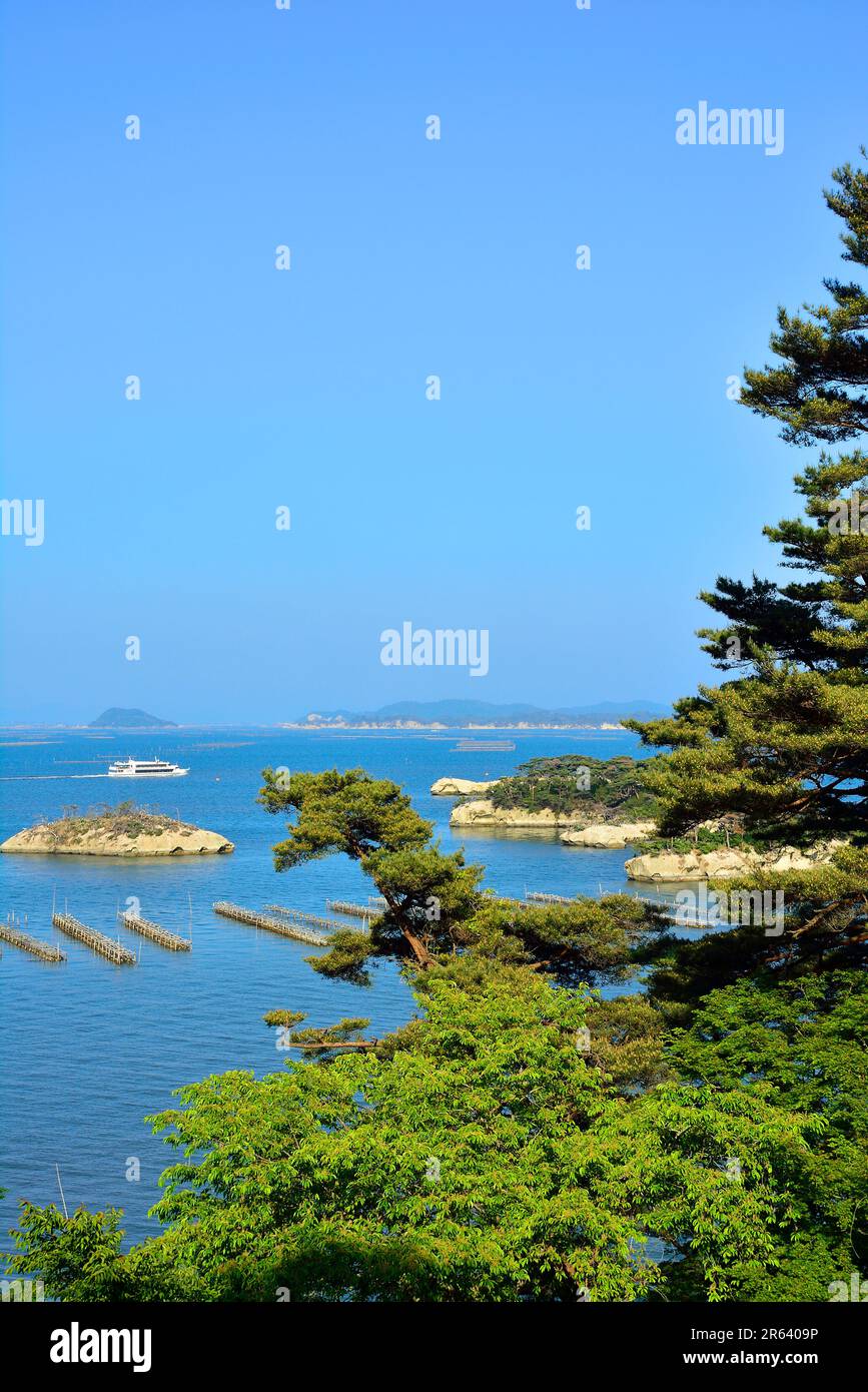 View of Matsushima Bay from near Osawadaira Stock Photo - Alamy