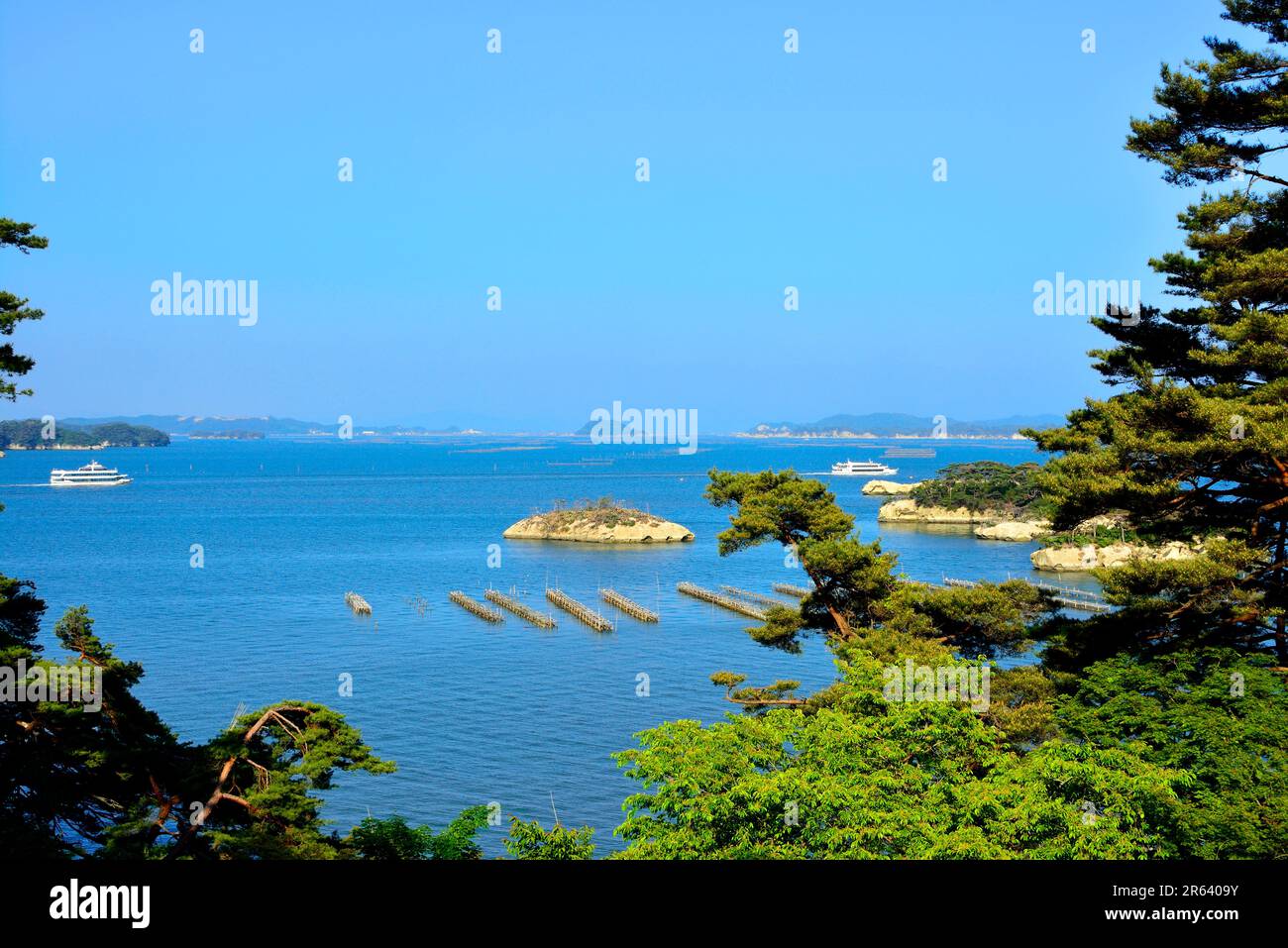 View of Matsushima Bay from near Osawadaira Stock Photo - Alamy