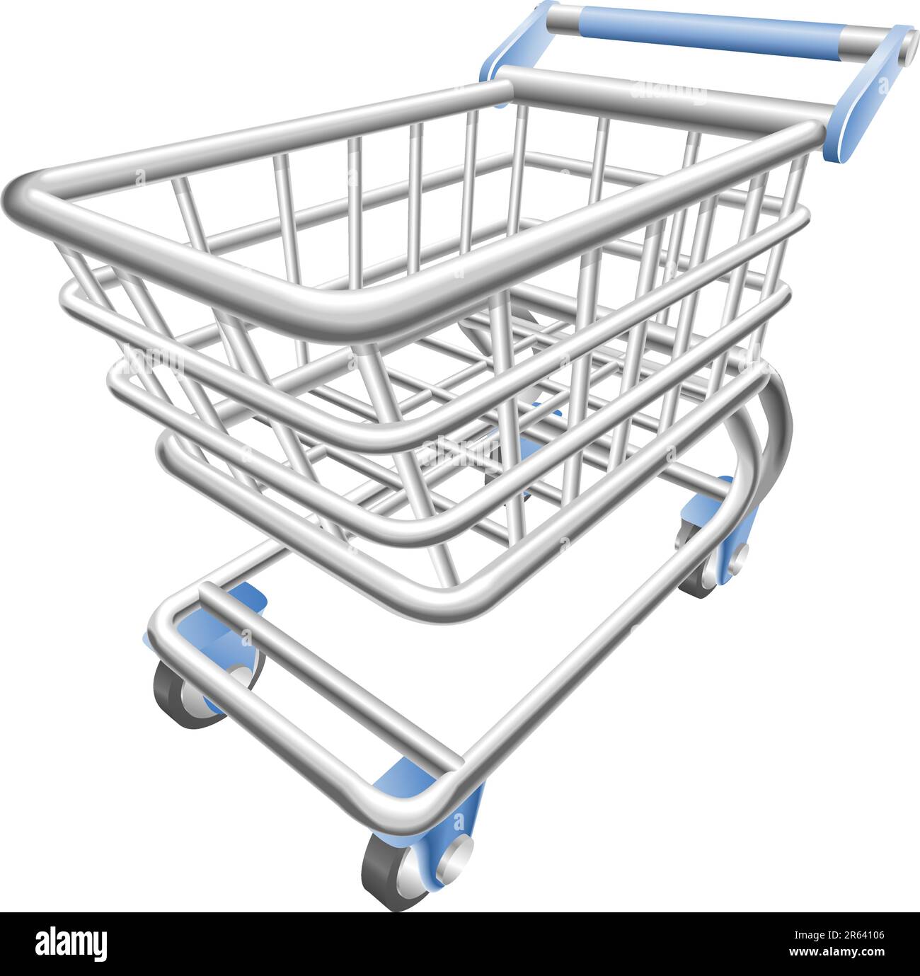 A shiny shopping cart trolley vector illustration with dynamic ...