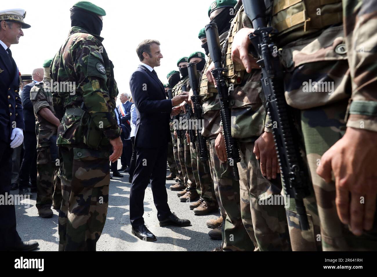 Le président de la république, Emmanuel Macron à une cérémonie en ...