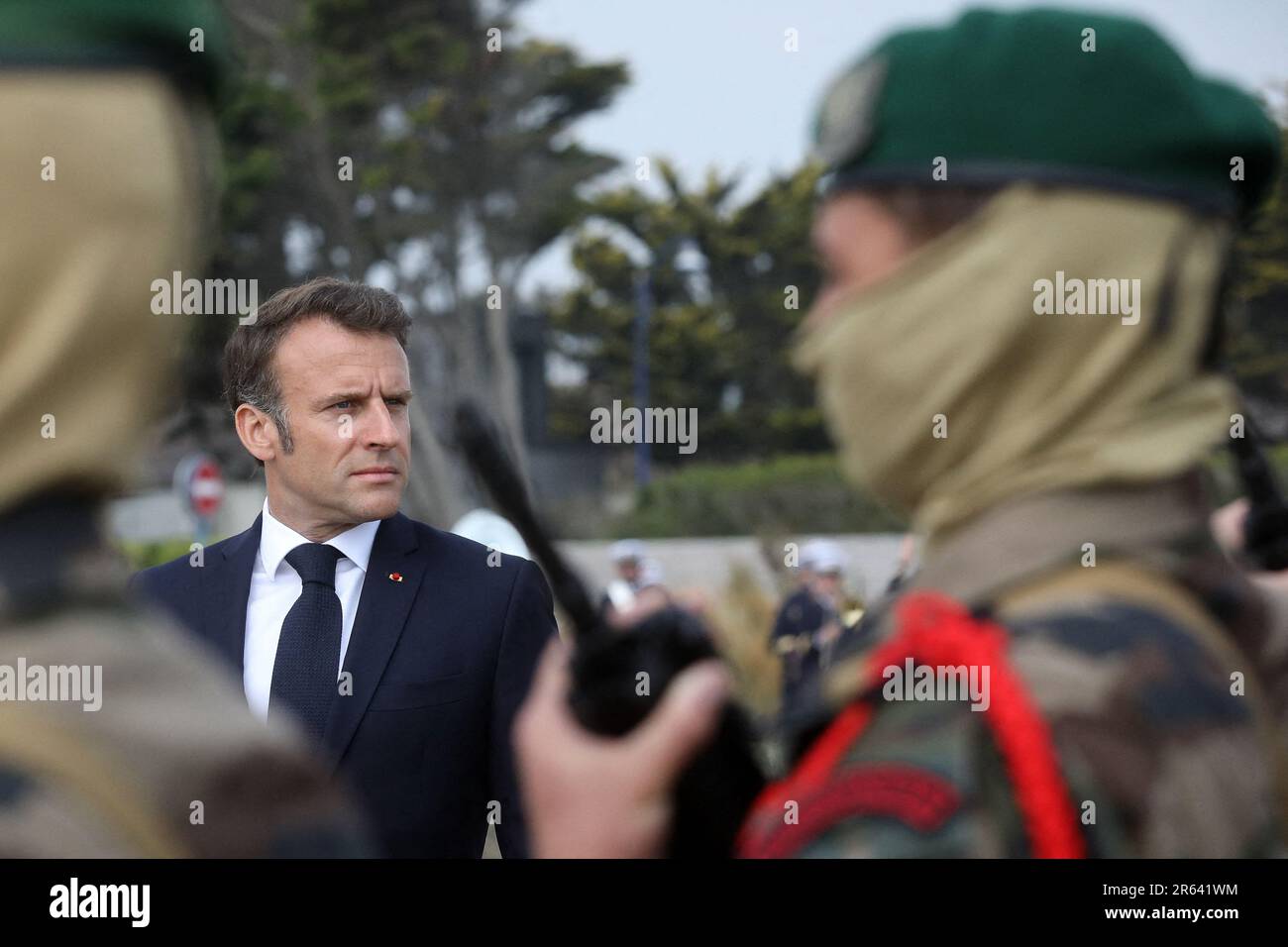 Le président de la république, Emmanuel Macron assiste à une cérémonie ...