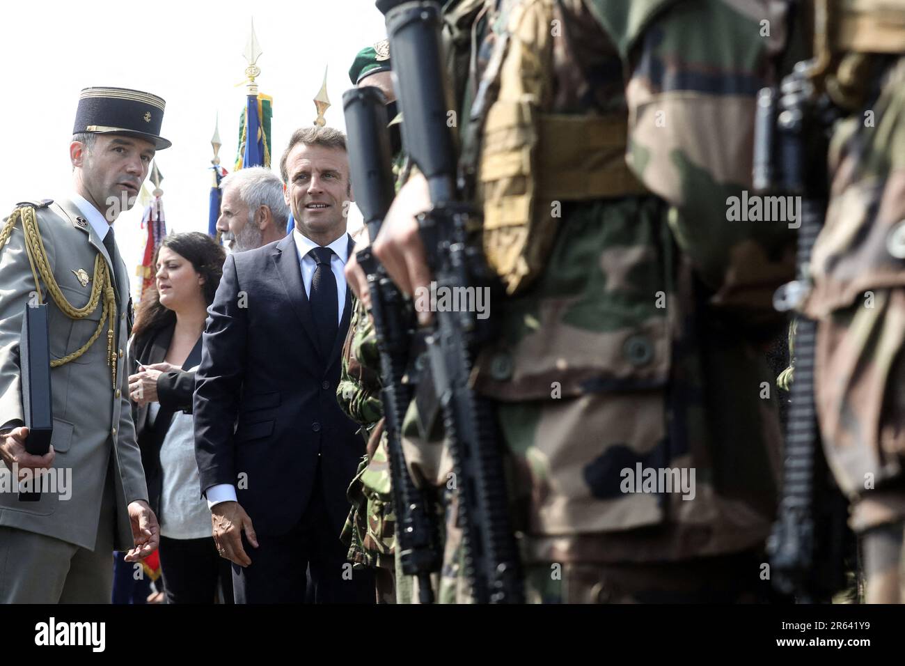 Le président de la république, Emmanuel Macron assiste à une cérémonie ...