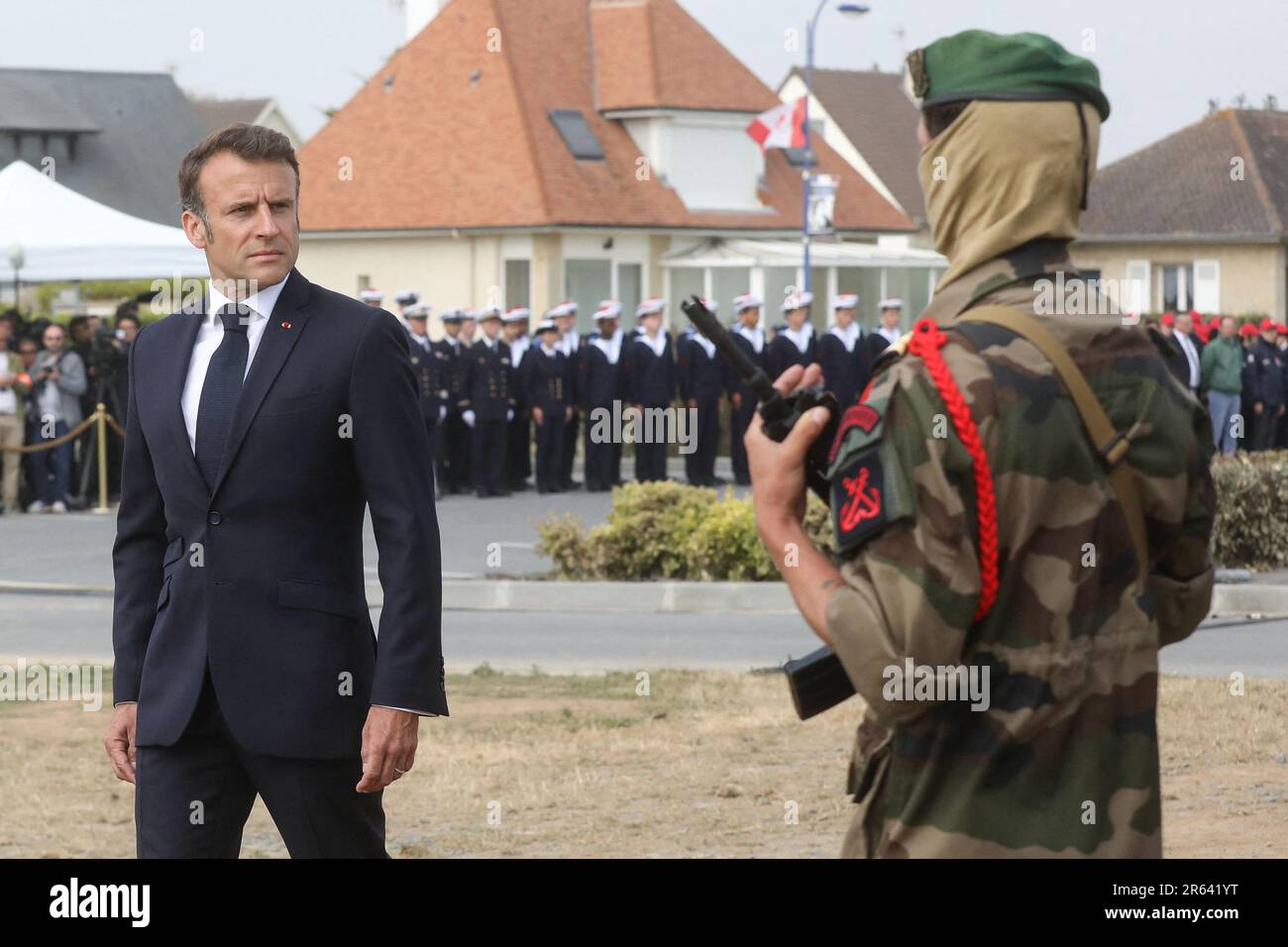 Le président de la république, Emmanuel Macron assiste à une cérémonie ...
