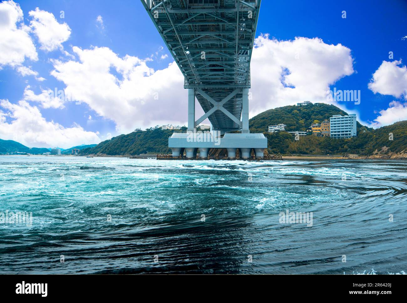 Naruto Whirlpools and Onaruto Bridge Stock Photo - Alamy