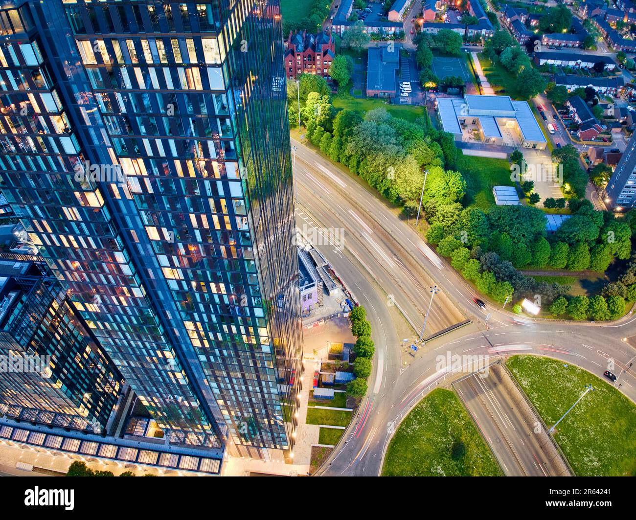 Manchester Skyline after the sunset Stock Photo - Alamy