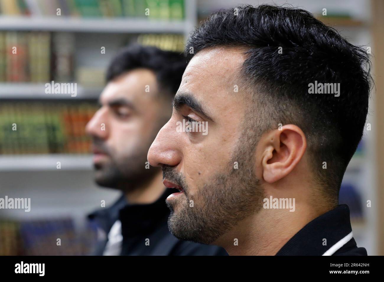 Brothers Samiullah Safi, left, and Abdul Wasi Safi speak during an ...