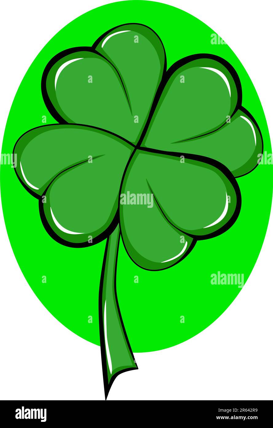 4 leafed Stock Vector Images - Alamy
