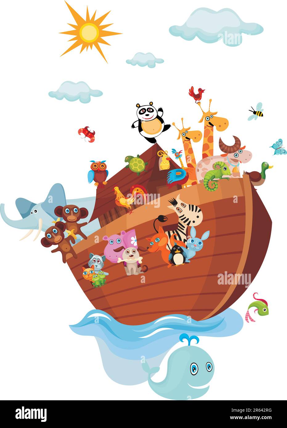 vector illustration of a Noah's Ark Stock Vector Image & Art - Alamy