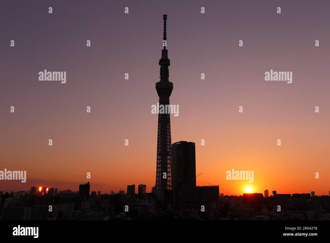 Tokyo sky tree at sunset Stock Photo - Alamy