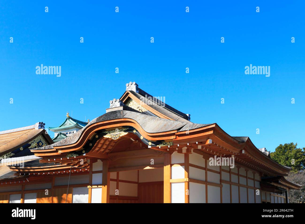 Nagoya Castle Honmaru Palace and the castle keep Stock Photo - Alamy